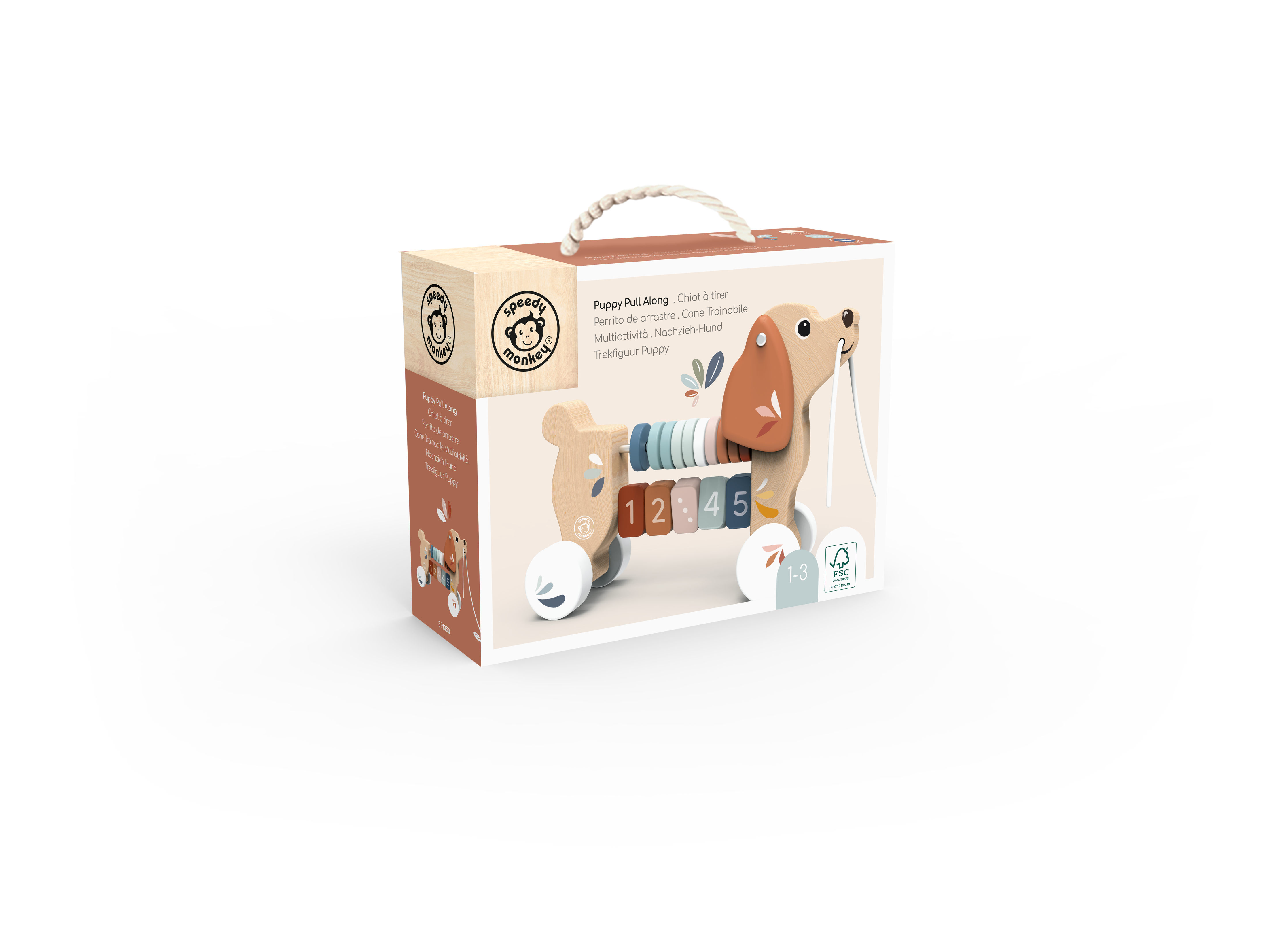 Speedy Monkey Puppy pull along – Eleanor Charles
