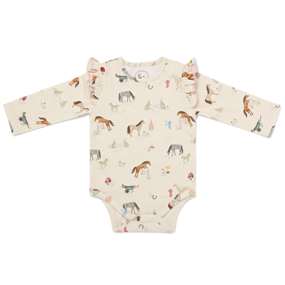 The Pony Print Frill Bodysuit – Eleanor Charles